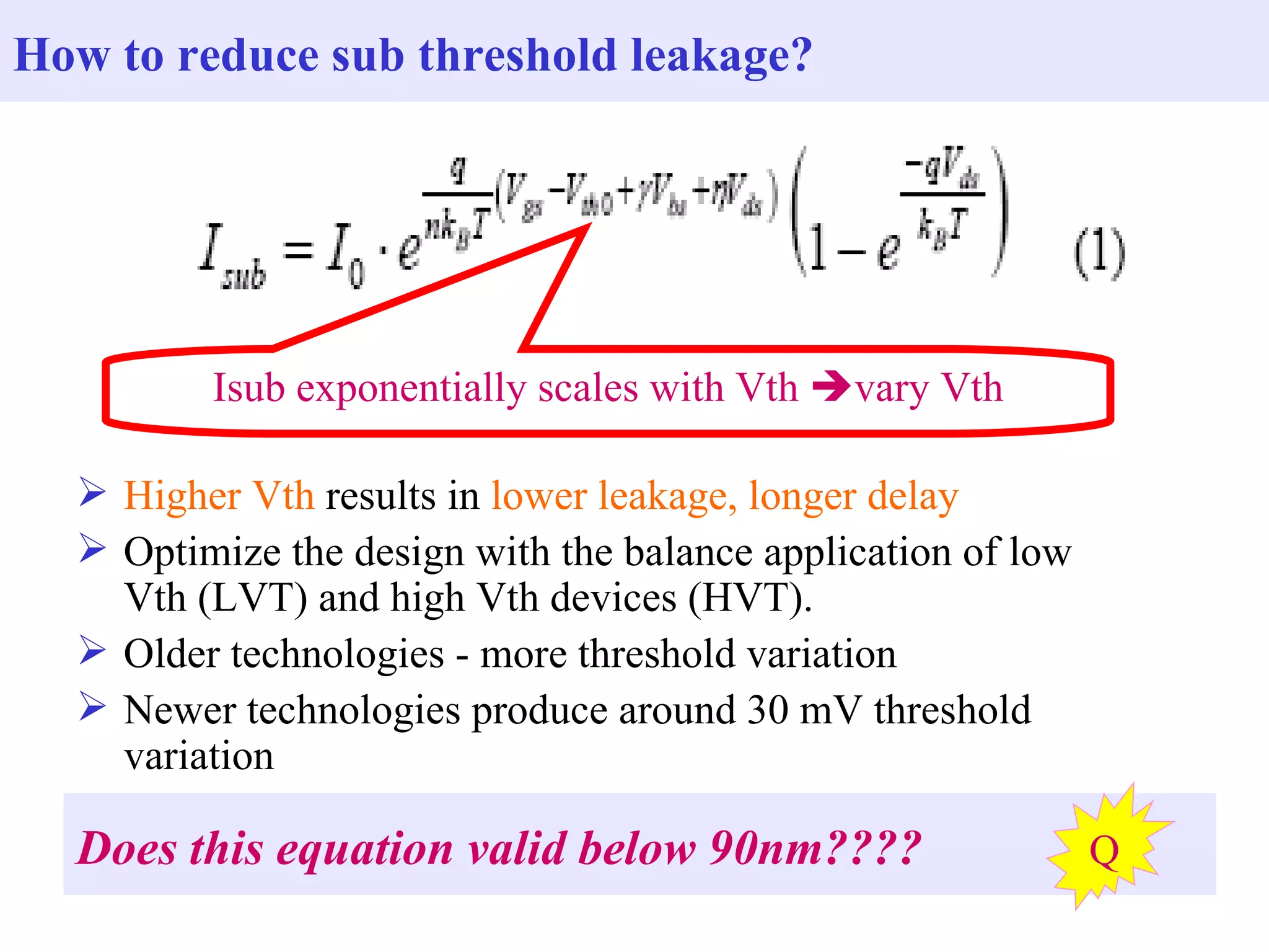 Low Power Design Techniques for ASIC / SOC Design | PPT