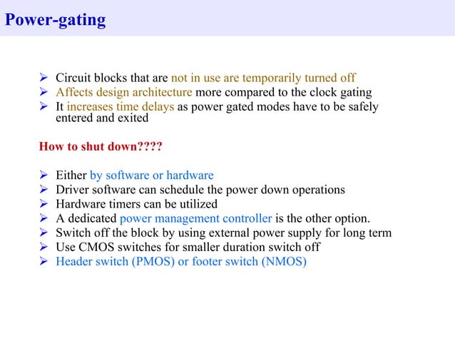 Low Power Design Techniques for ASIC / SOC Design | PPT