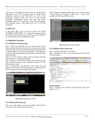 Low power test pattern generation for bist applications | PDF
