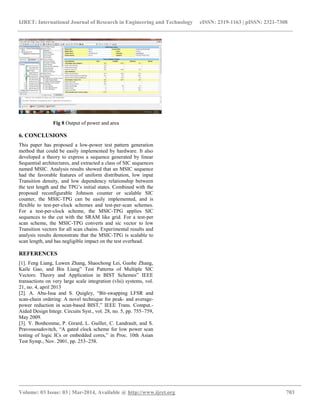 Low power test pattern generation for bist applications | PDF