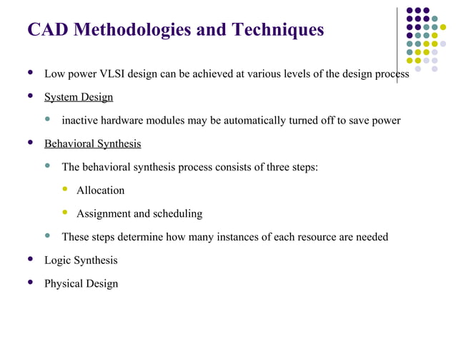 Low power vlsi design | PPT | Physics | Science