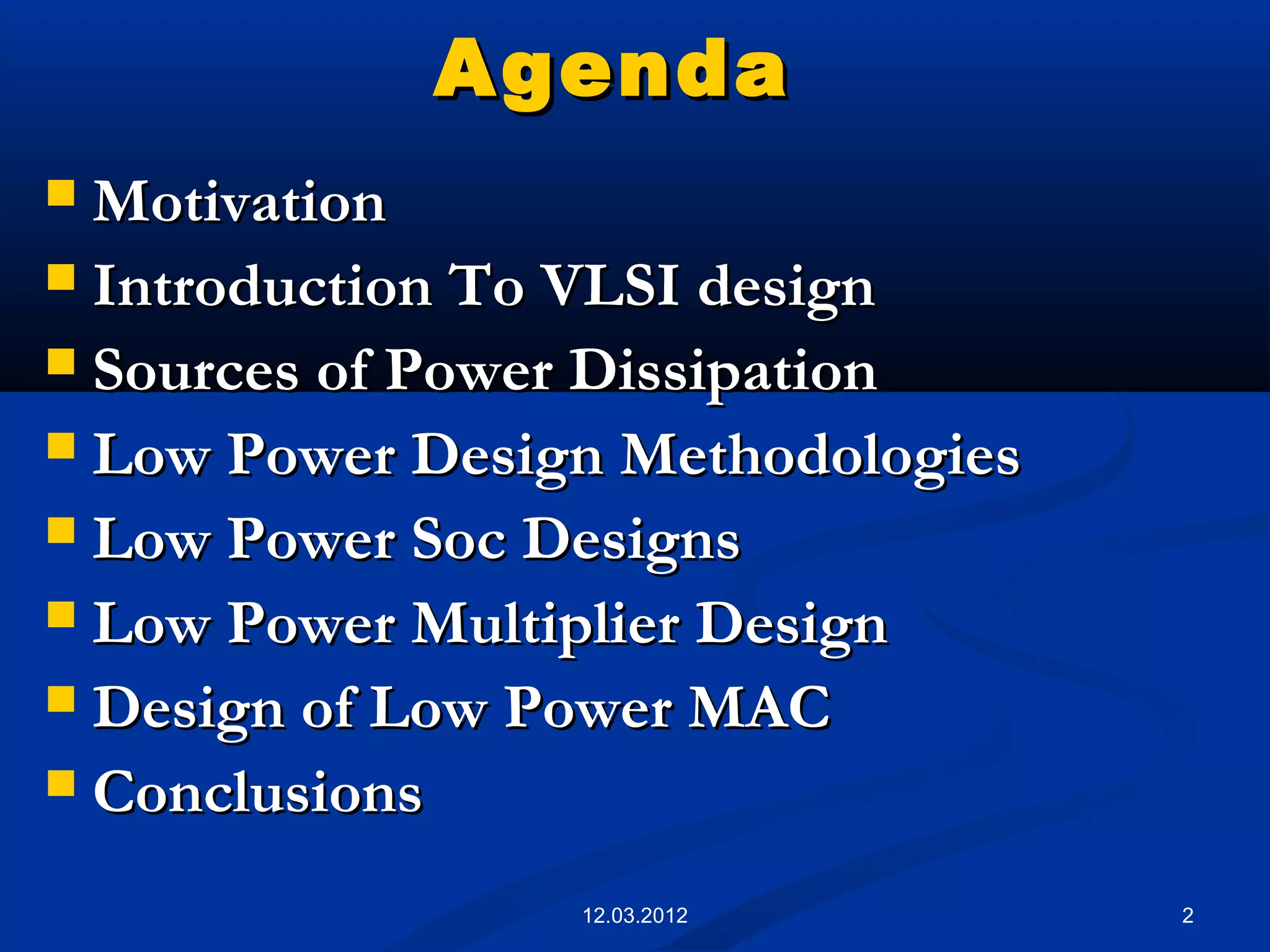 Low power VLSI design | PPT