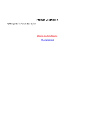 Lowprice python 4204 p 424 responder le remote start system | PDF