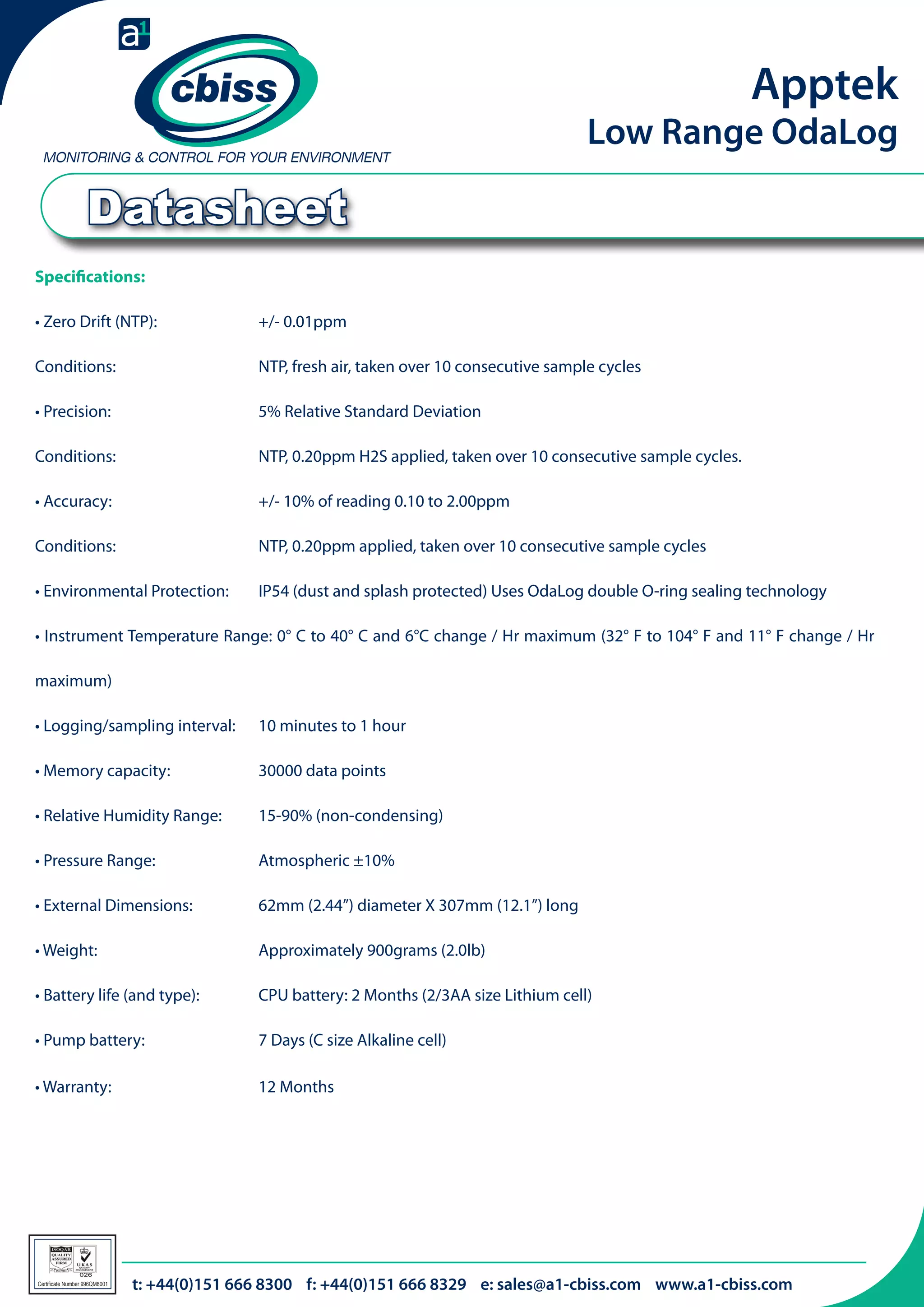 Low range odalog | PDF
