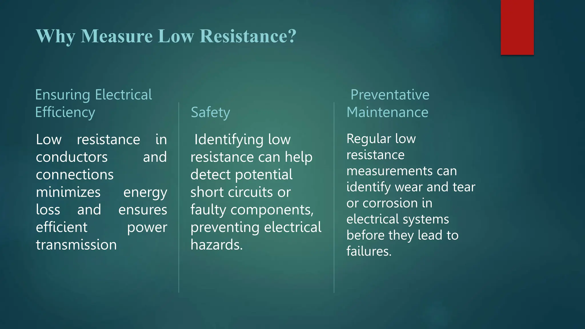 Low resistance meters that show why is it using | PPT