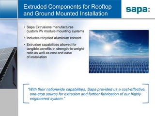 Sapa Renewable Energy | PPT
