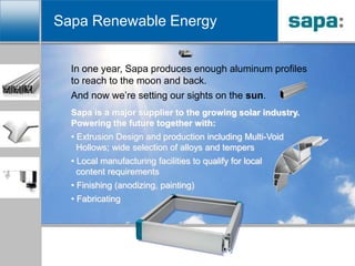 Sapa Renewable Energy | PPT
