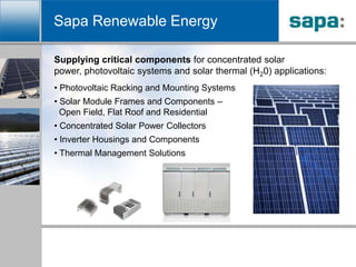 Sapa Renewable Energy | PPT