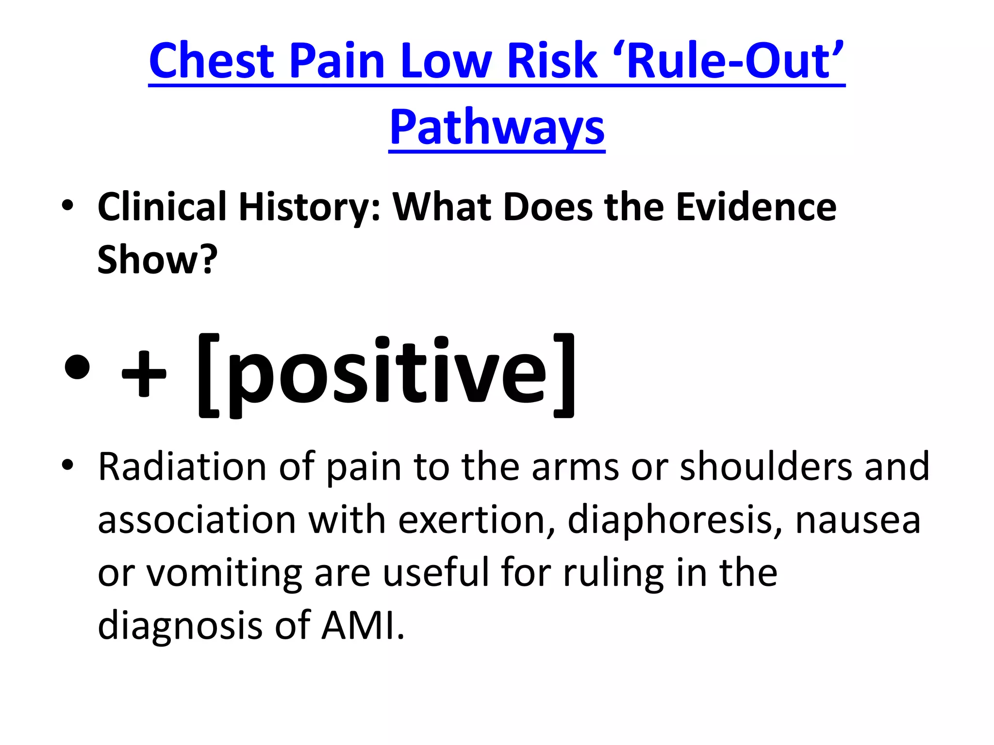 Low risk chest pain | PPTX