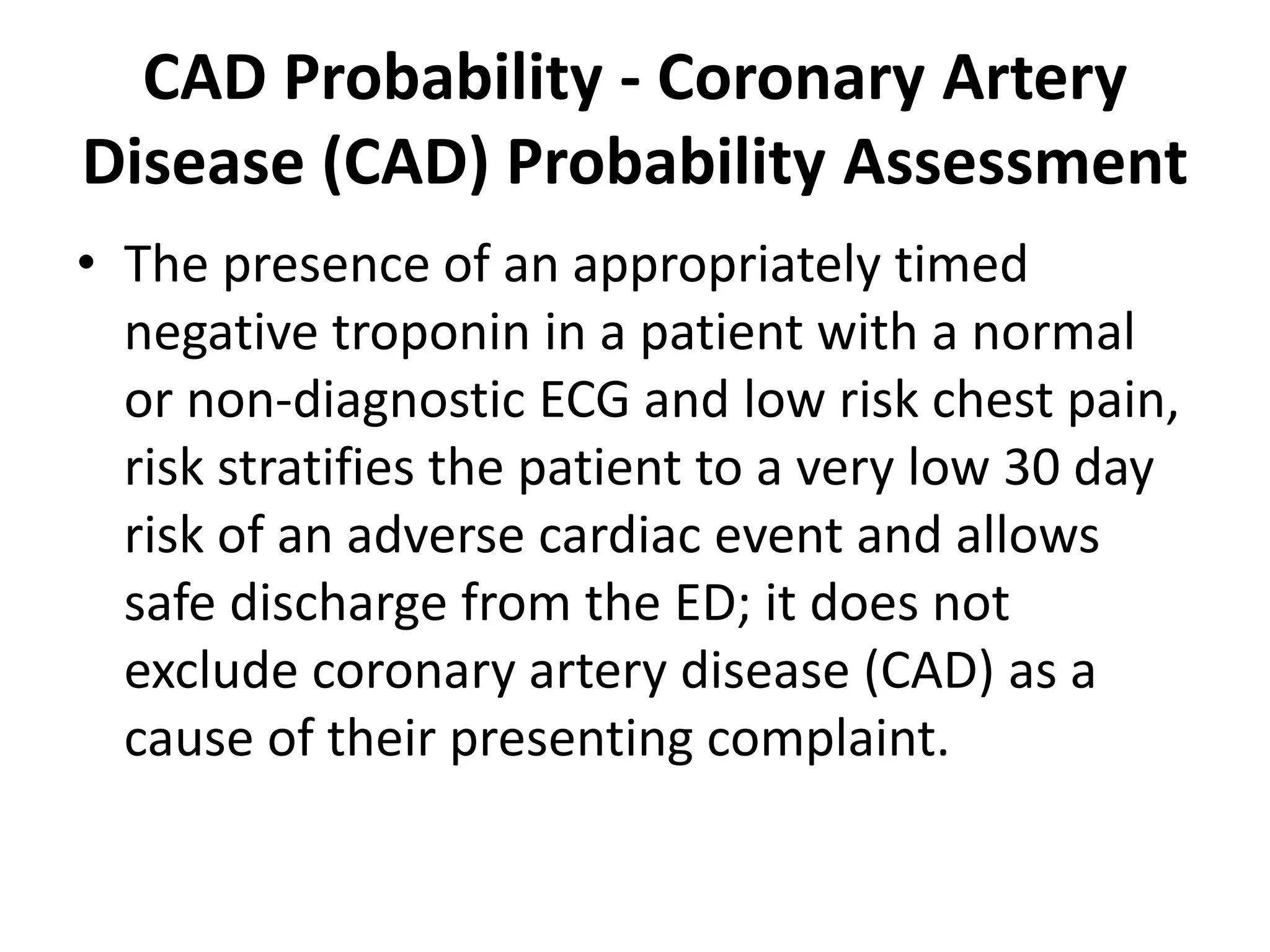 Low risk chest pain | PPTX