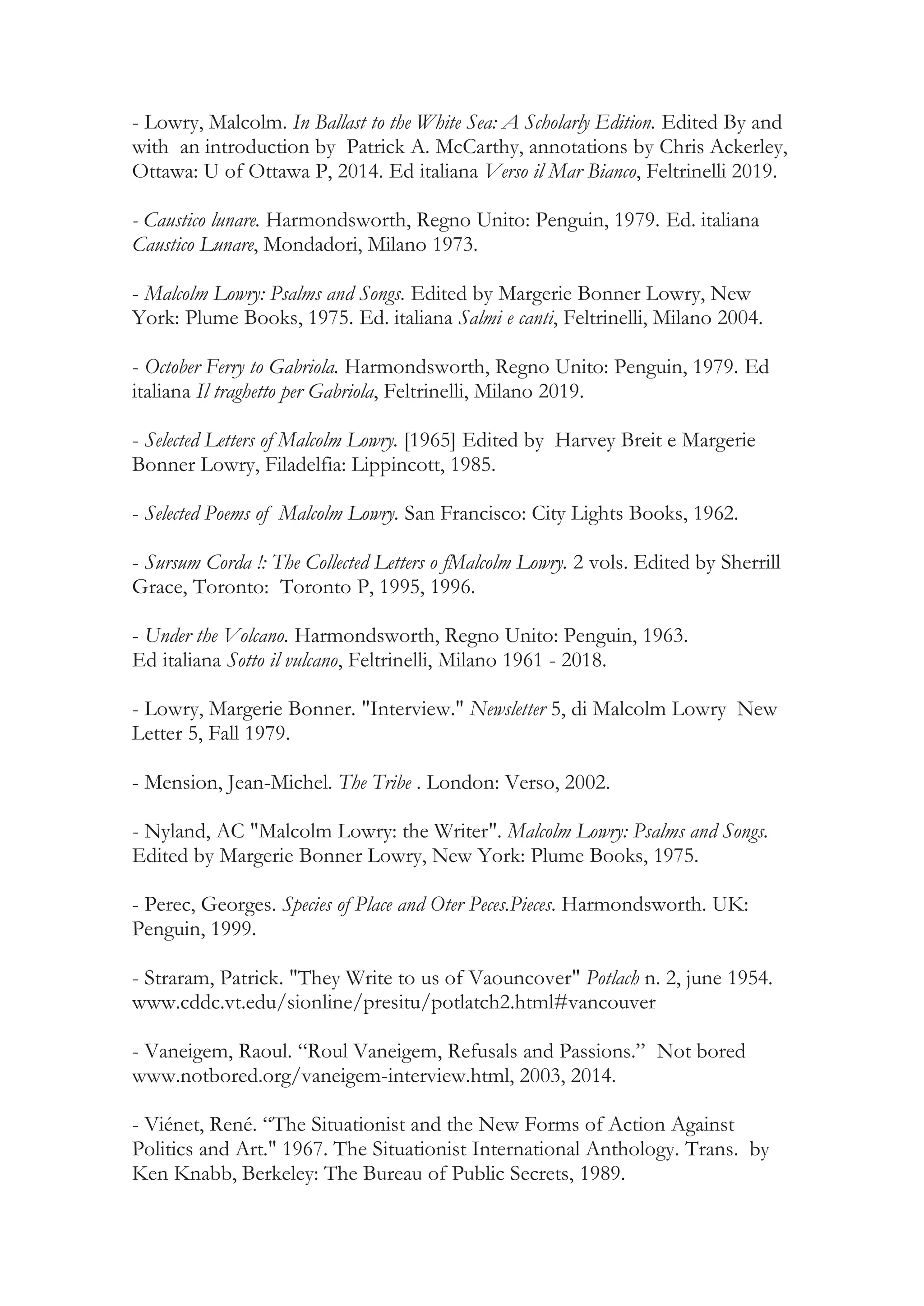 Lowry and Debord | PDF