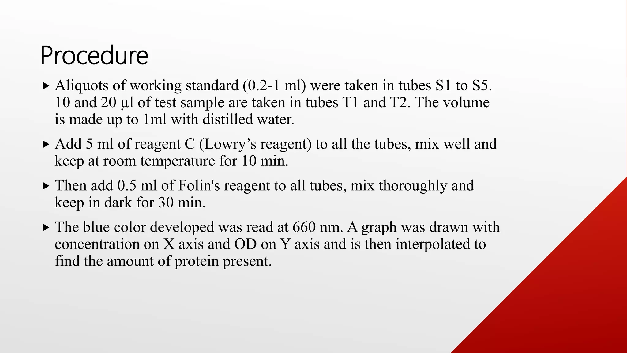 Lowry's method | PPT