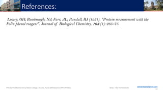 Lowry method for protein estimation | PDF