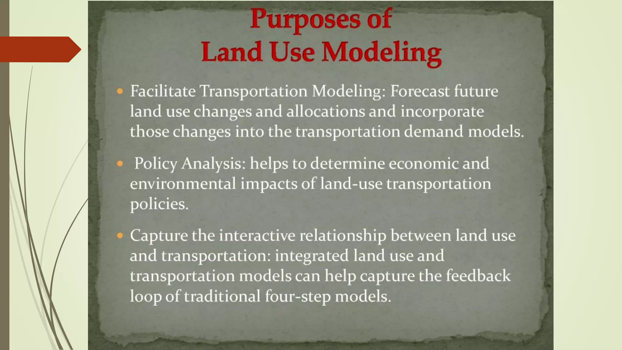 land use by lowry model as an example | PPTX