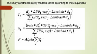 land use by lowry model as an example | PPTX