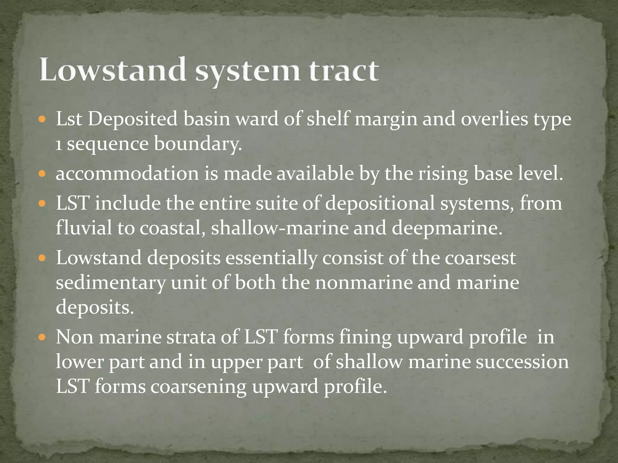 Lowstand system tracts | PPTX