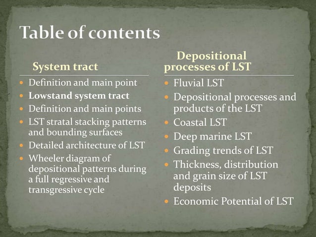 Lowstand system tracts | PPTX | Geology | Science