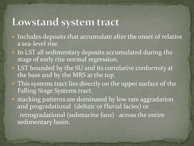 Lowstand system tracts | PPTX | Geology | Science