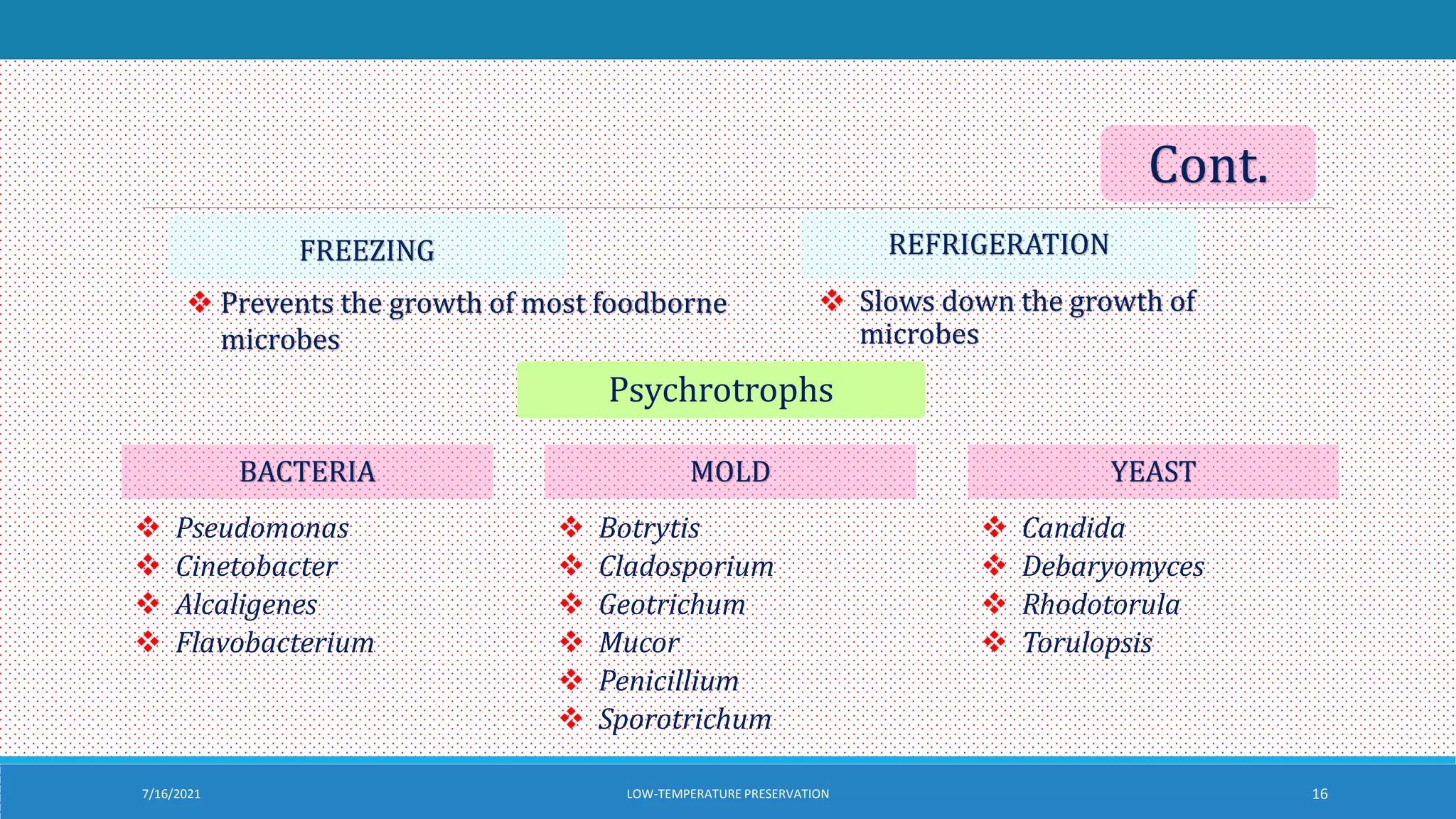 Low temperature preservation | PPTX