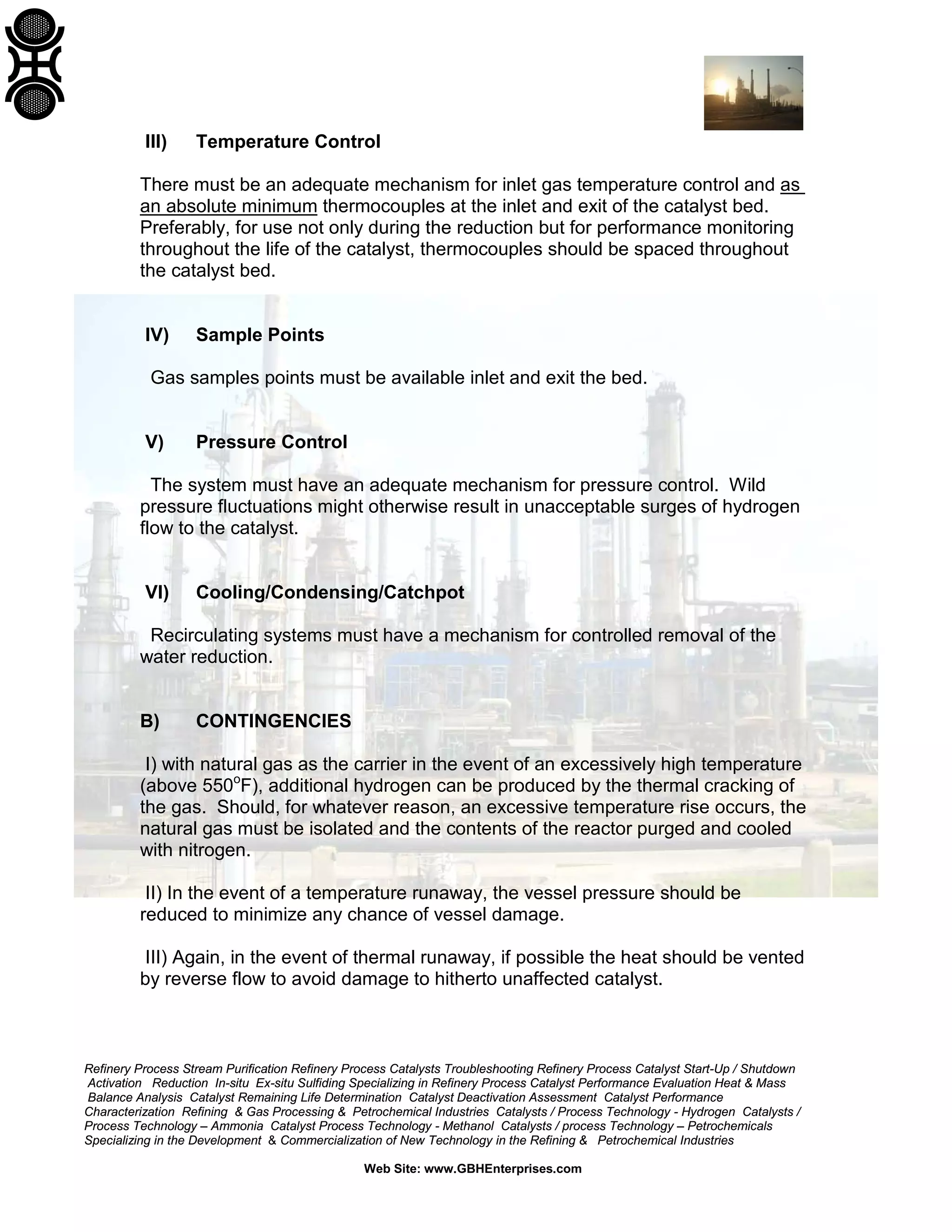 Low Temperature Shift Catalyst Reduction Procedure | PDF