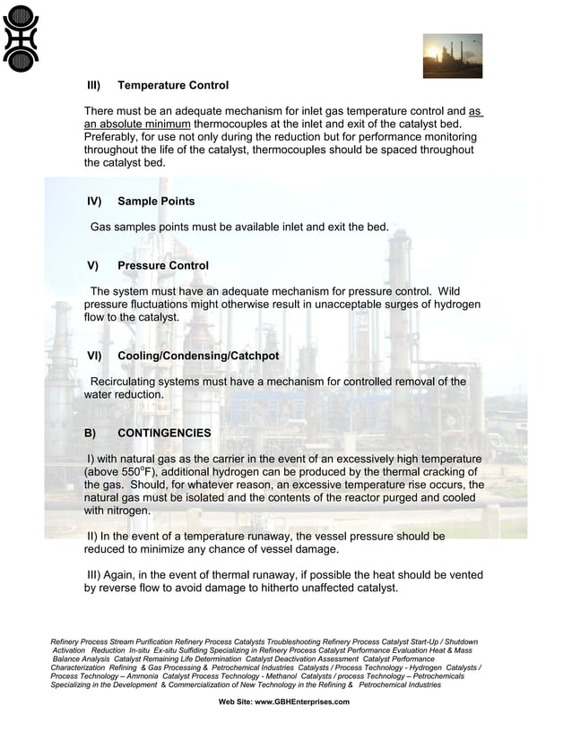 Low Temperature Shift Catalyst Reduction Procedure | PDF