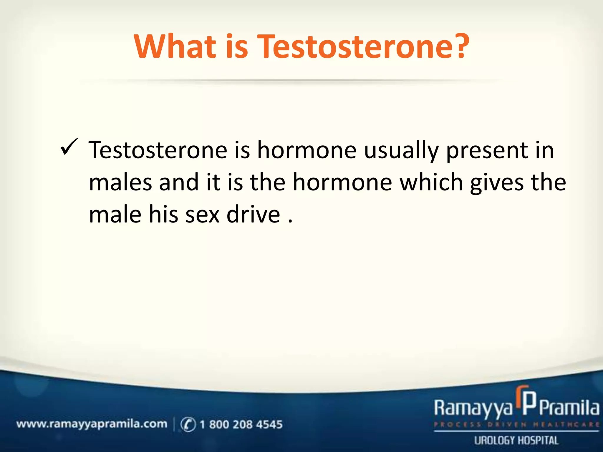Low testosterone | PPTX | Hormonal Disorders | Endocrine and Metabolic ...