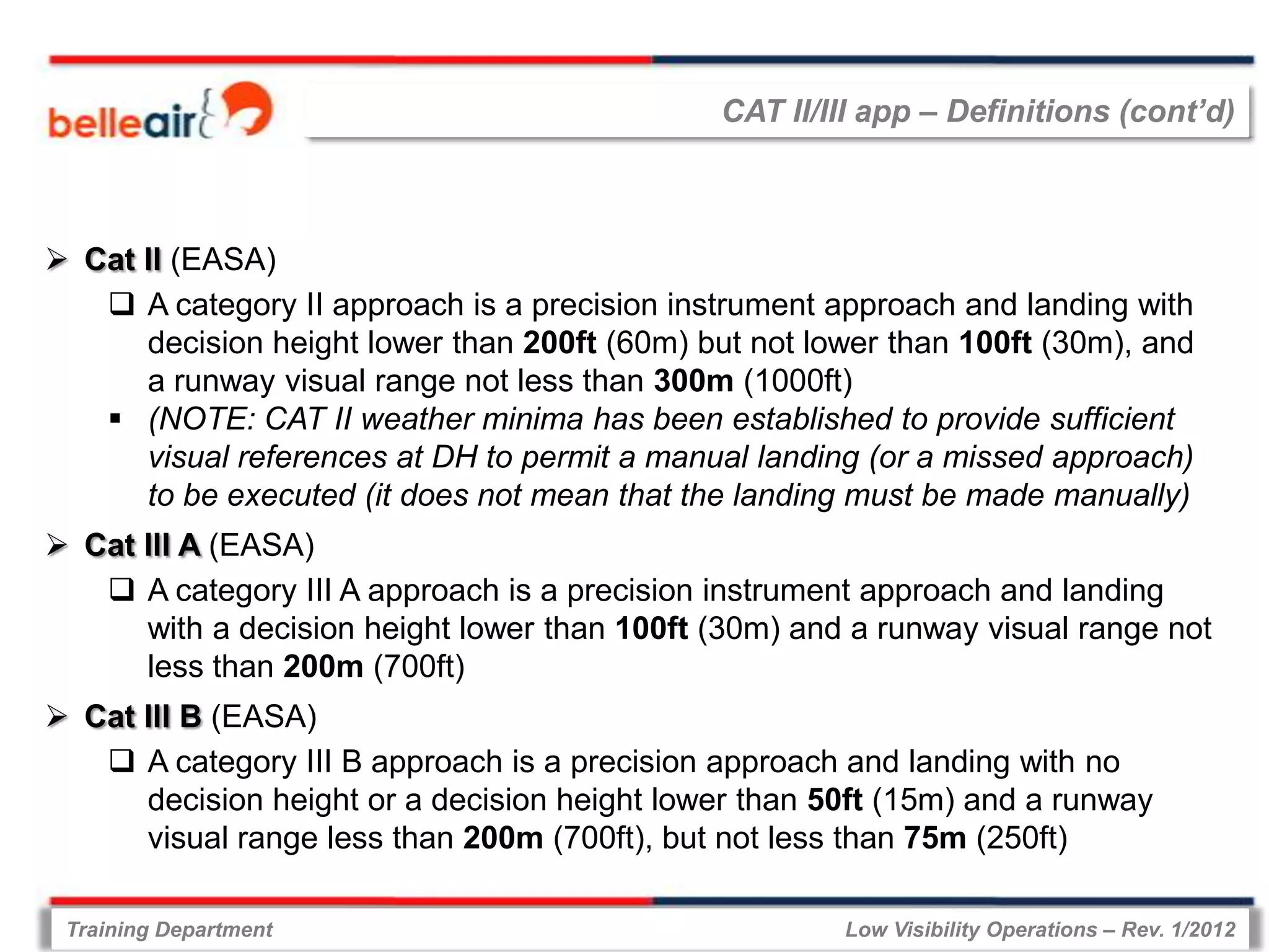 Low visibility operations rev.1-2012 | PPTX