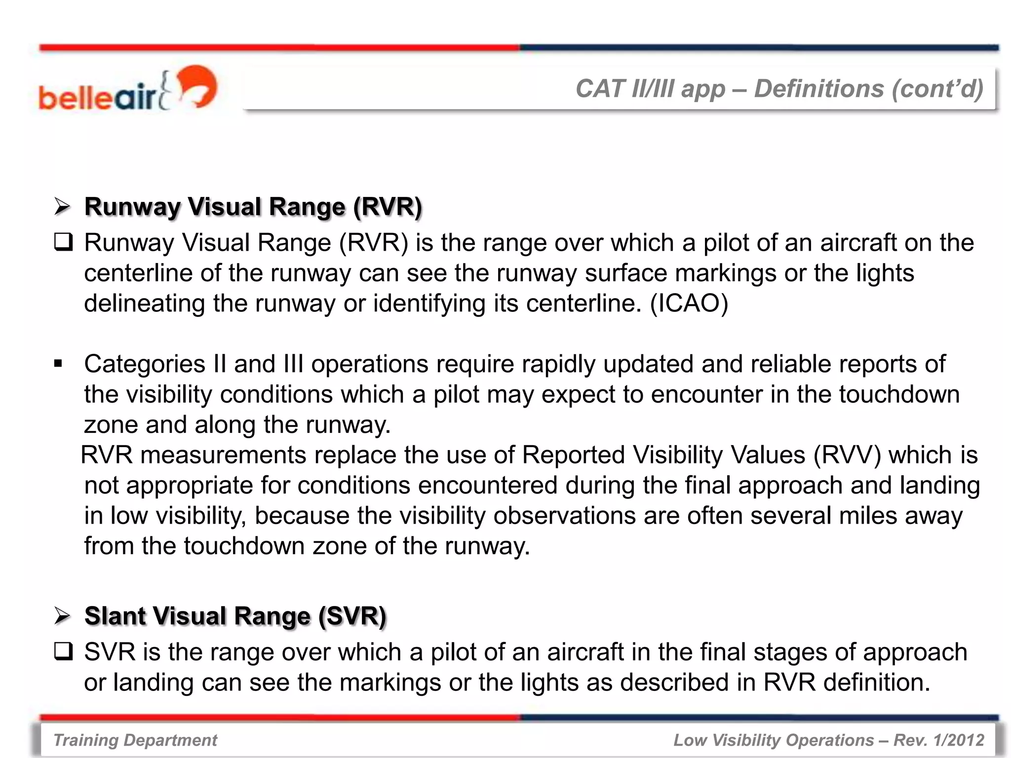 Low visibility operations rev.1-2012 | PPTX