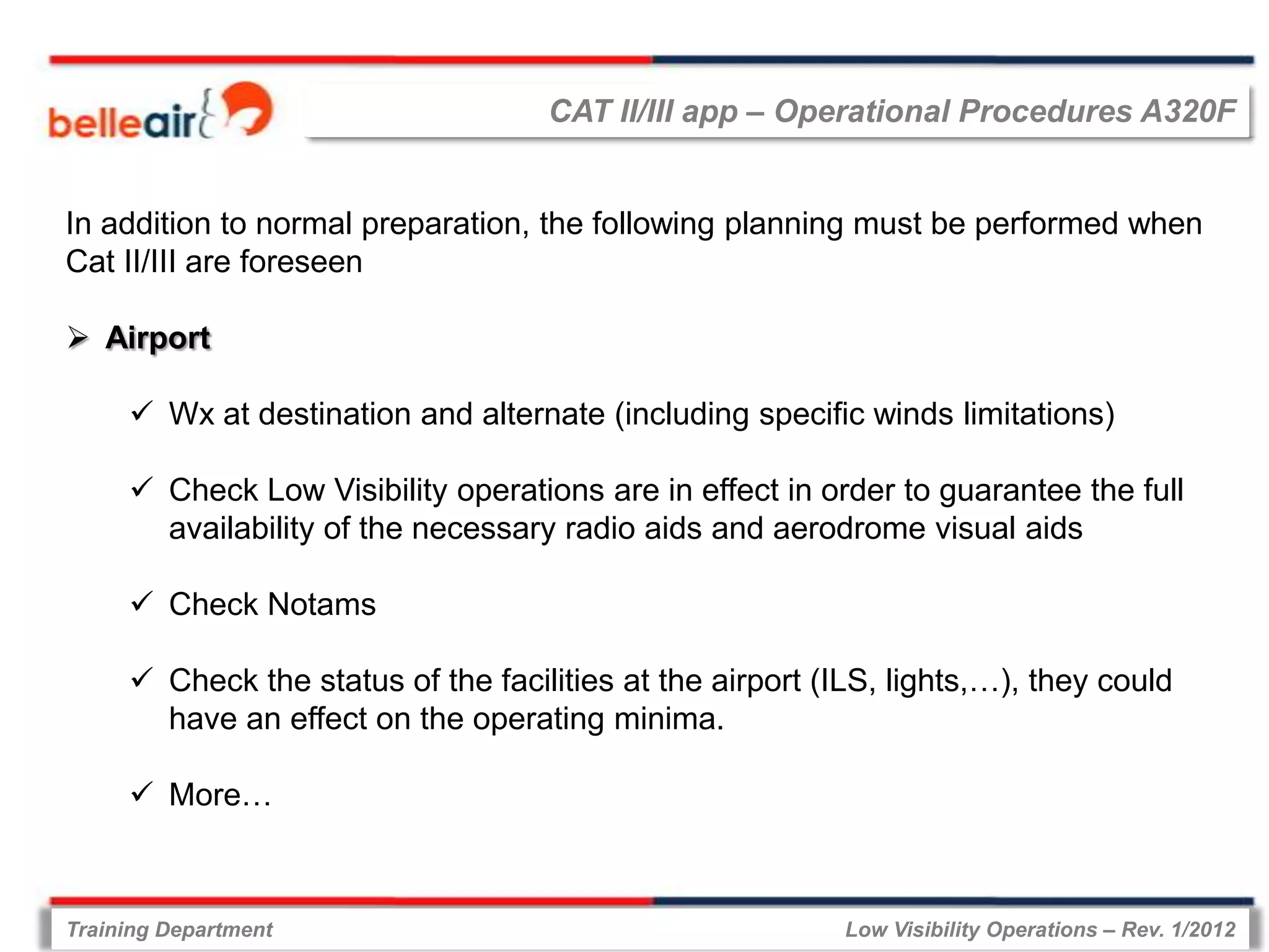 Low visibility operations rev.1-2012 | PPTX