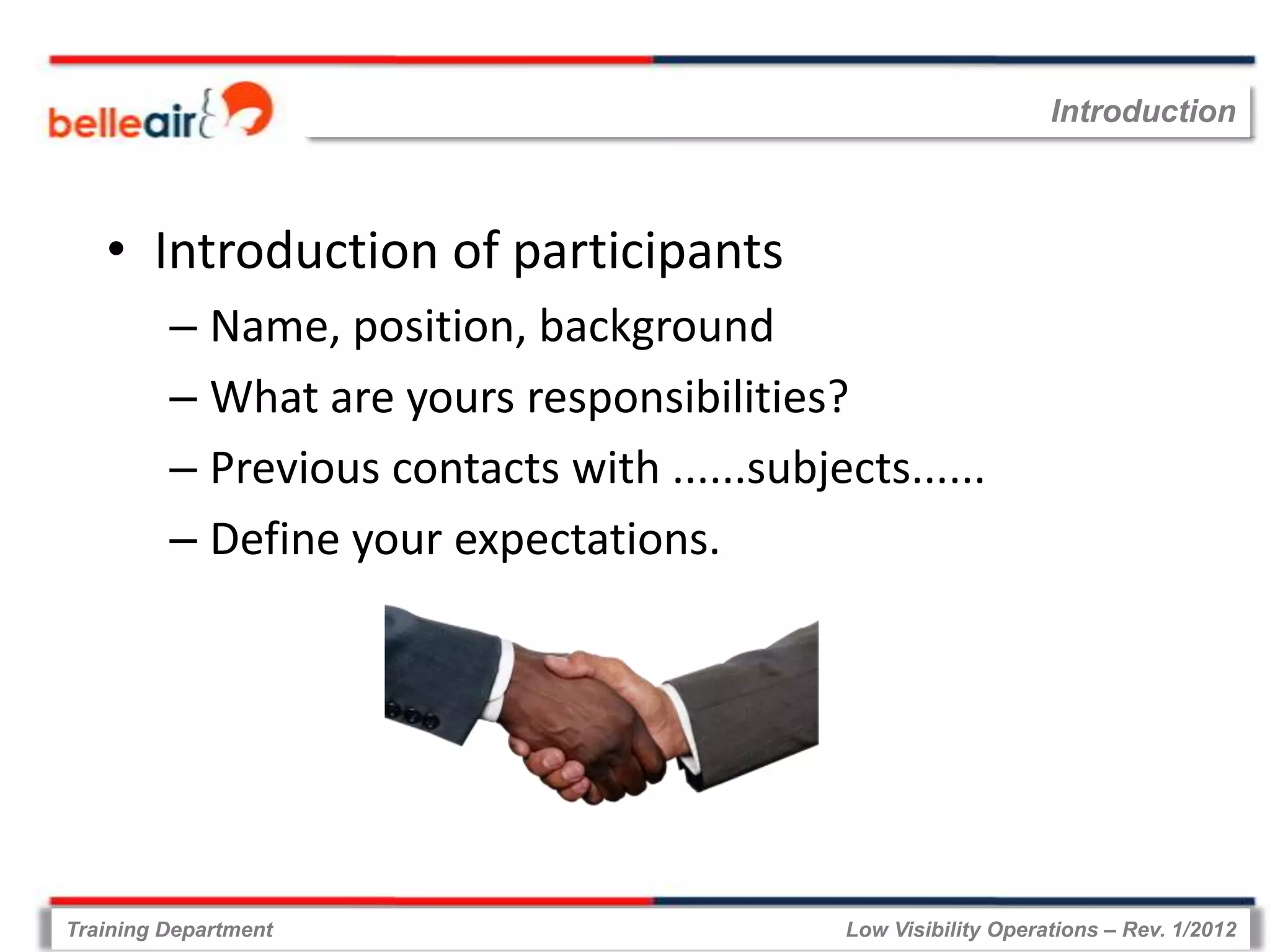 Low visibility operations rev.1-2012 | PPTX