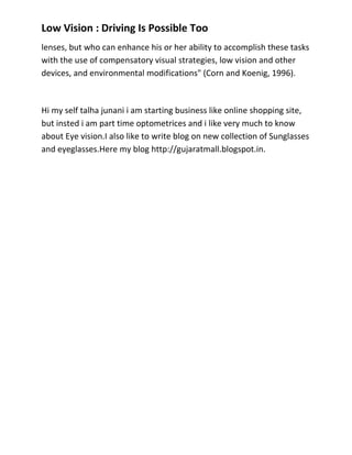Low vision | DOCX