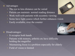 Low vision aids magnification | PPTX