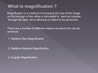 Low vision aids magnification | PPTX