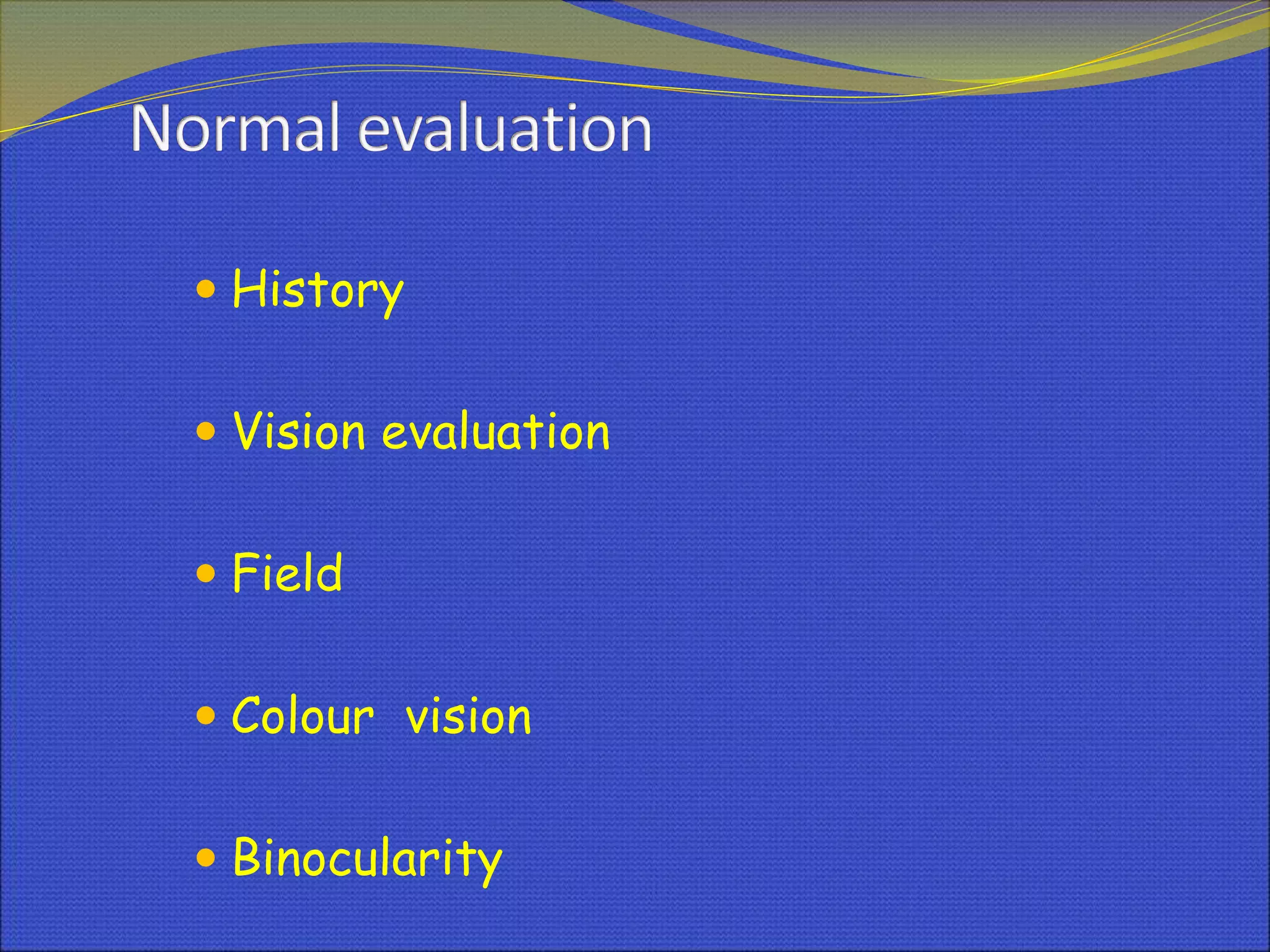 Low vision assessment | PPT