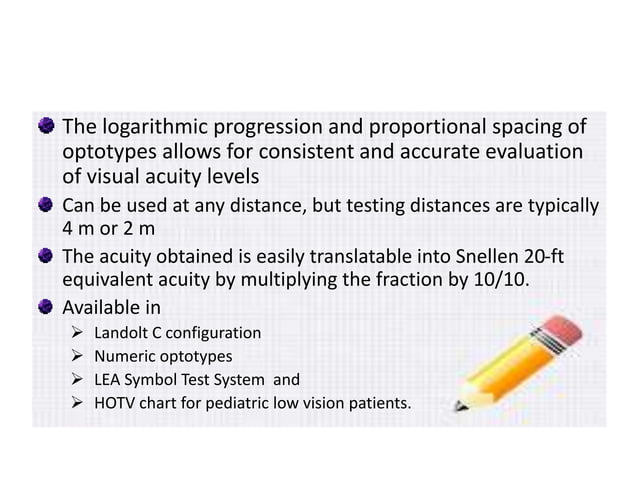 Low vision chart | PPSX