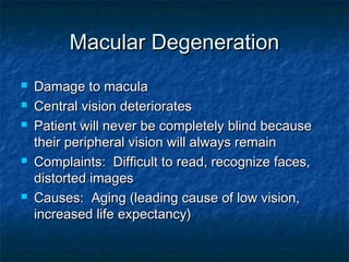 Low Vision: Causes, Characteristics, Treatment – VJIPHE