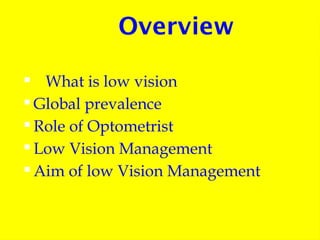 low vision intro and definitions, this PPT comprises, basic definitions ...