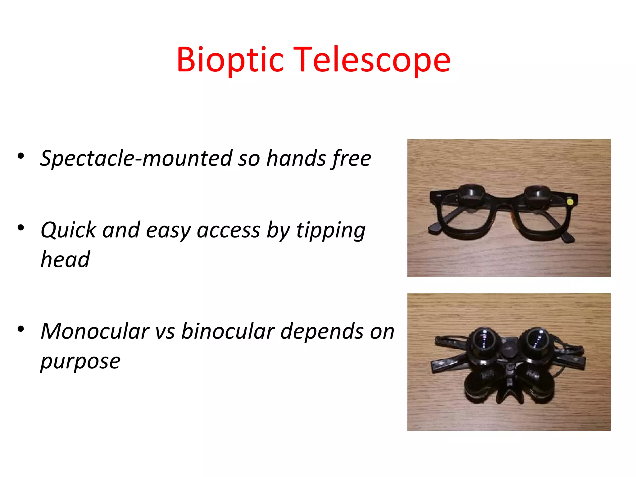 Low vision optical devices | PPT