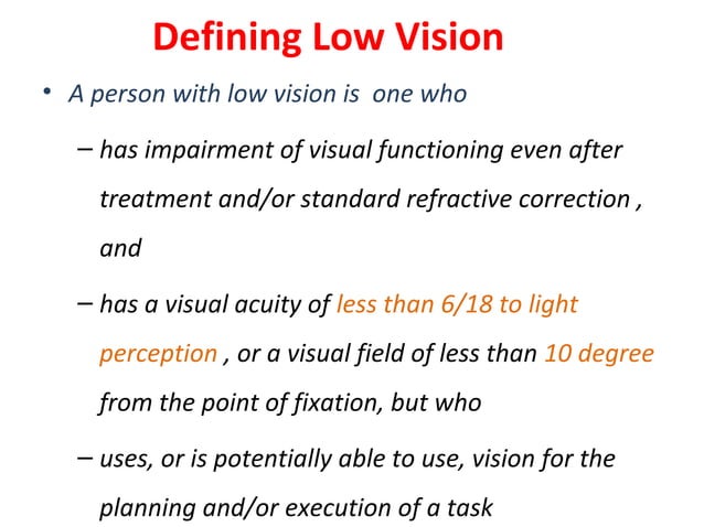 Low vision optical devices | PPT