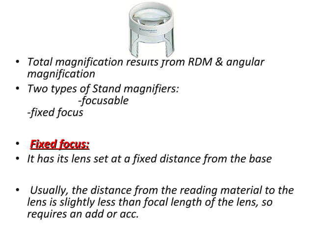 Low vision optical devices | PPT