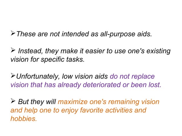 Low vision optical devices | PPT