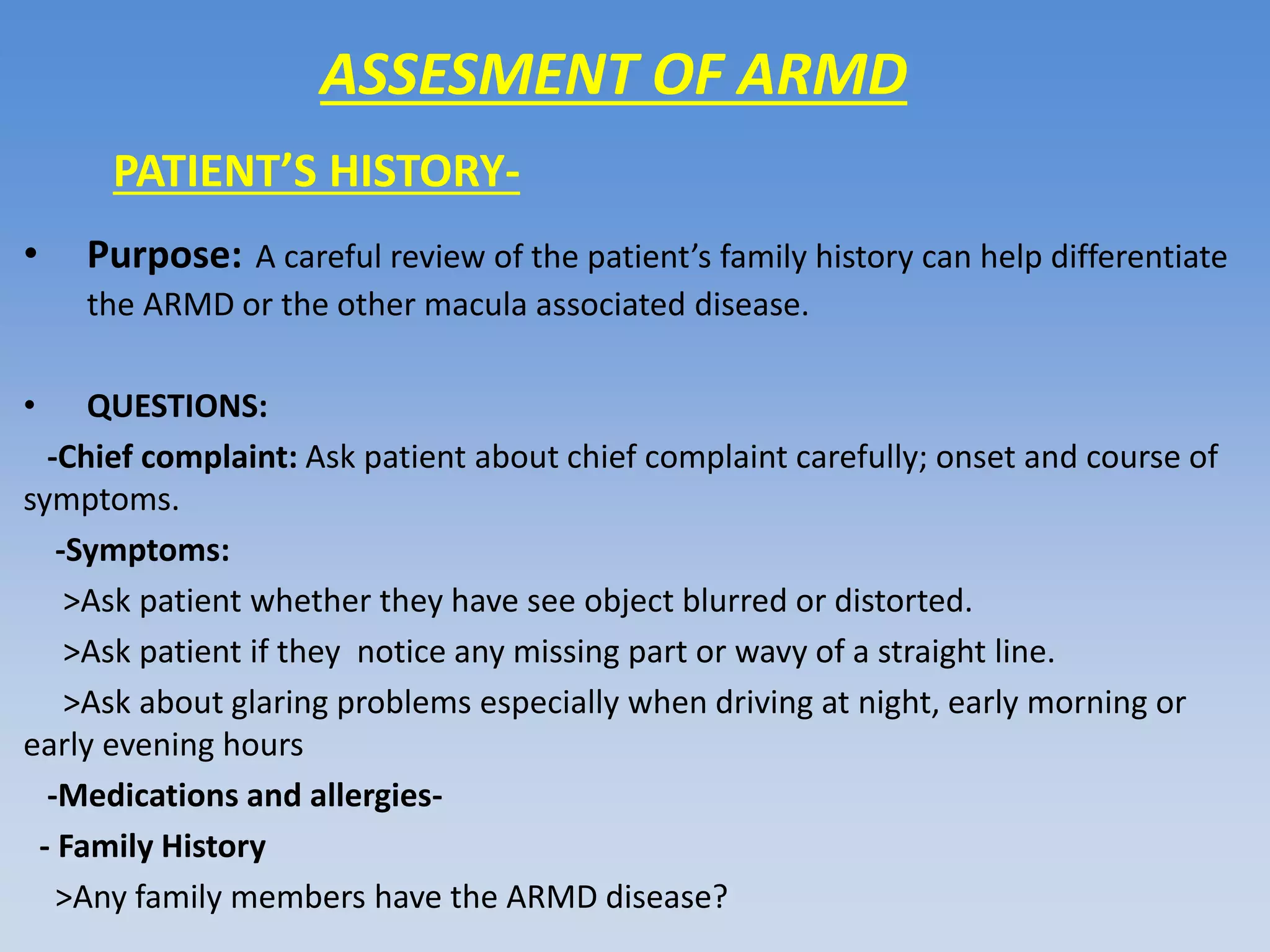 Low vision workup in ARMD | PPTX | Eye and Vision Conditions | Diseases ...