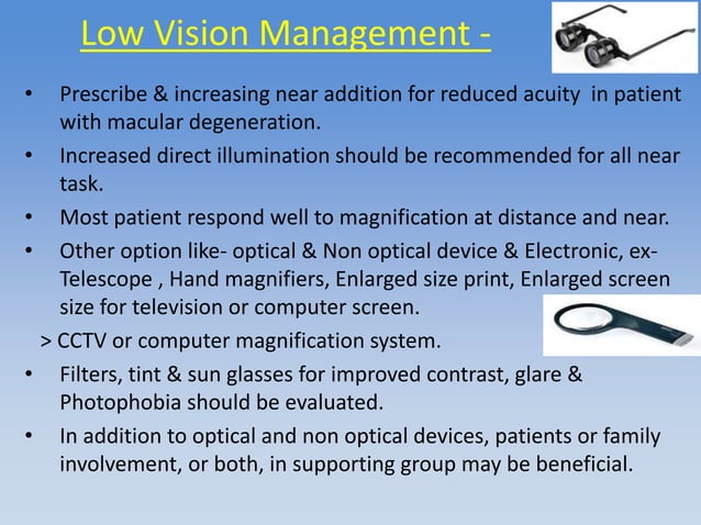 Low vision workup in ARMD | PPTX | Eye and Vision Conditions | Diseases ...