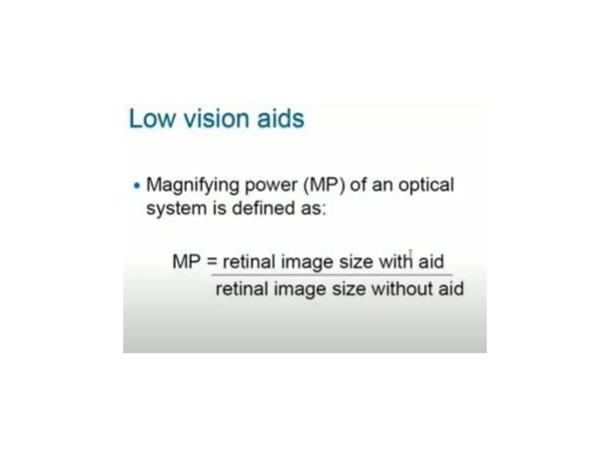 Low visual aids | PPTX