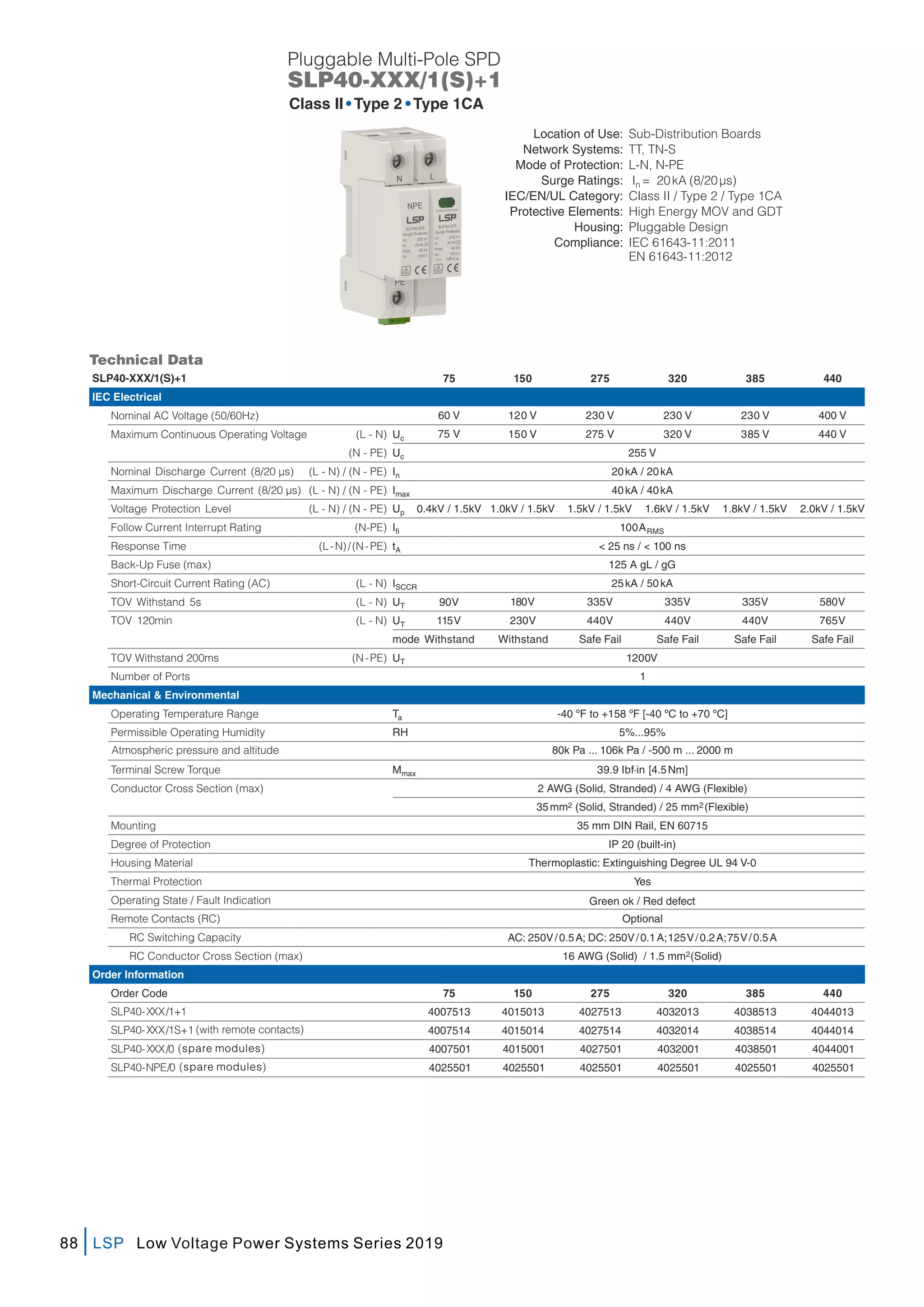 T2 AC Surge Protection | PDF