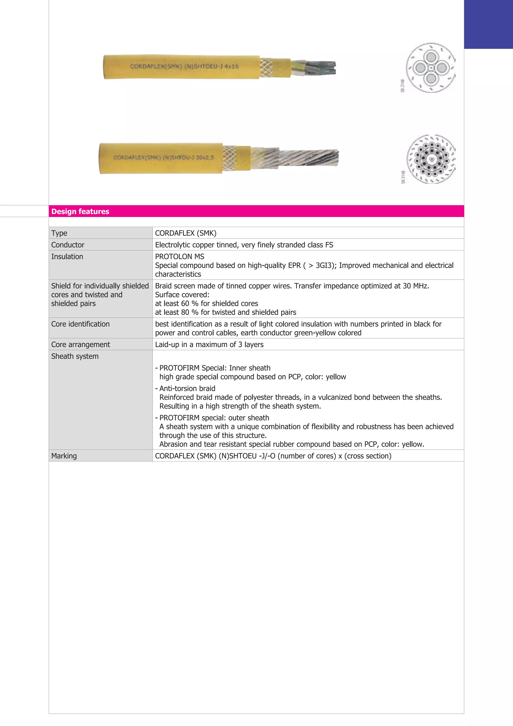 Low Voltage Flexible Reeling Cables Prysmian Protolon Cordaflex Cables ...