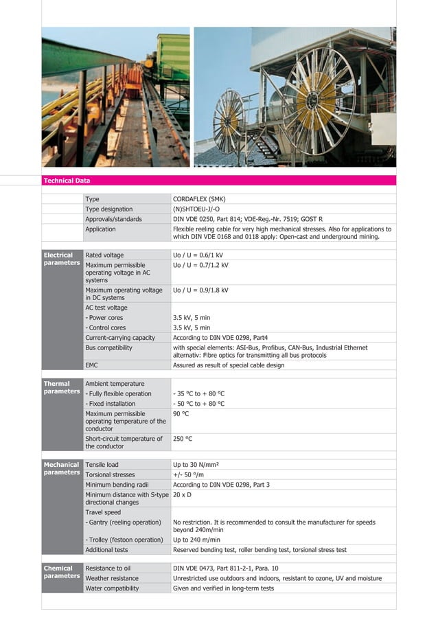 Low Voltage Flexible Reeling Cables Prysmian Protolon Cordaflex Cables ...