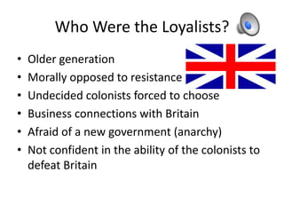 Loyalist Presentation | PPTX