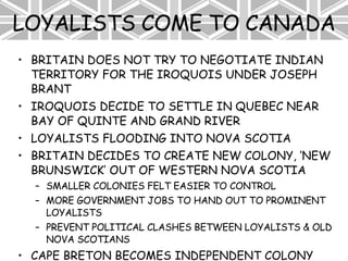 Loyalists And Constitution Of 1791 | PPT