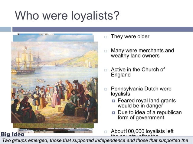 Loyalists Vs. Patriots | PPTX